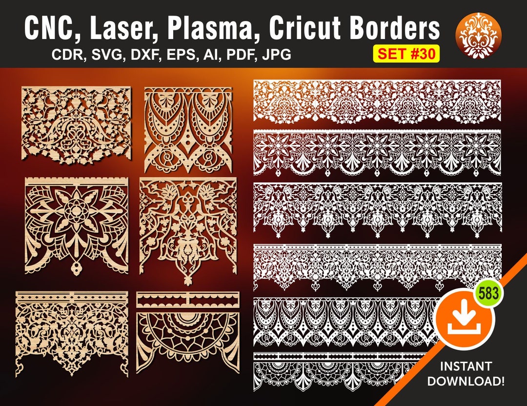 6 Border Ornaments Designs, Gate Grill, Arch Border, Fence, Cutting ...