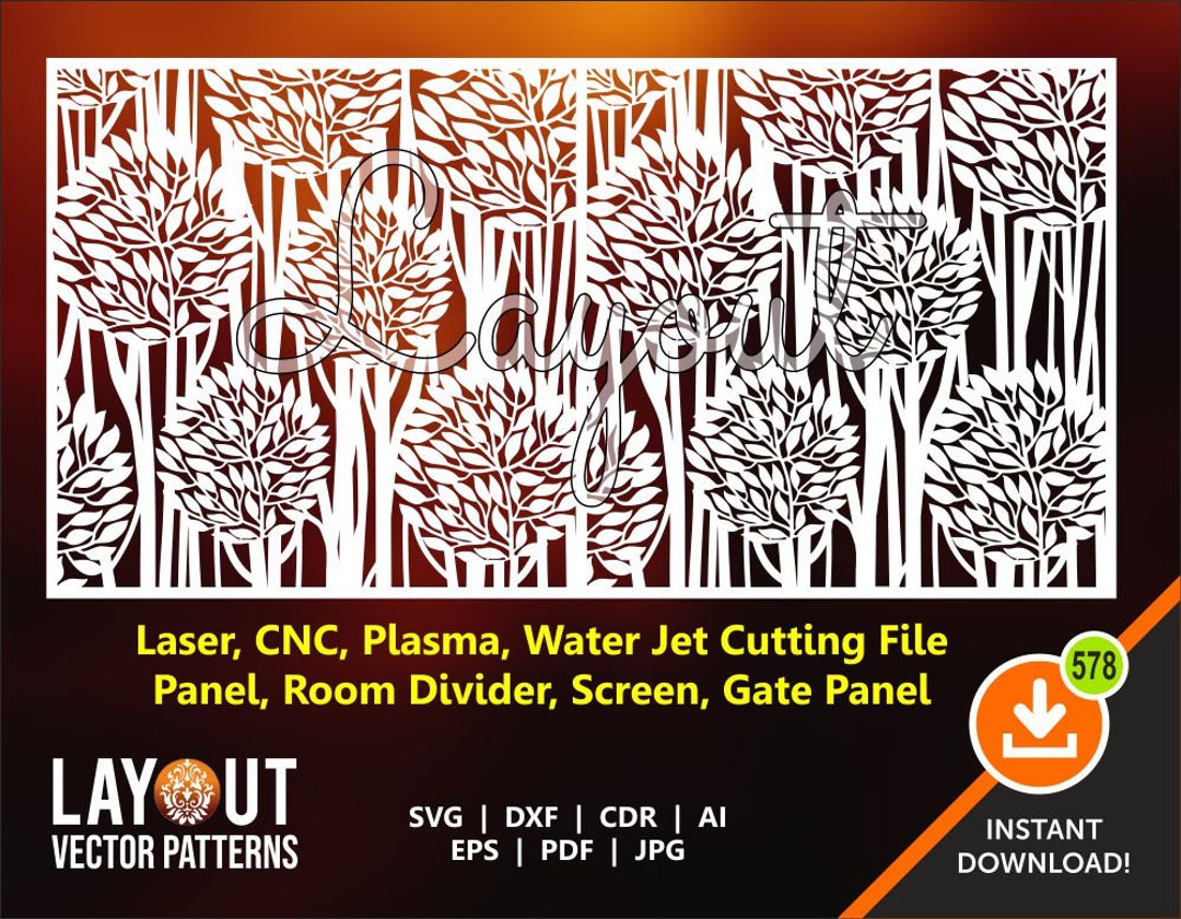 Tree Panel, Room Divider, Partition, Screen, Stencil, Panel Laser, CNC ...