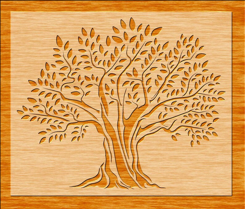Tree Panel Stencil Wall Decor Room Divider Screen Laser - Etsy