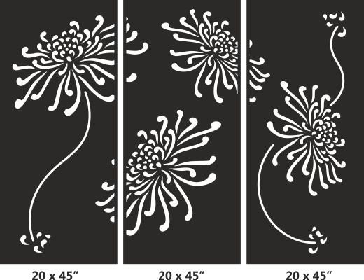 Flower Panel Parition Screen Wall Decor Wall Hanging Laser | Etsy