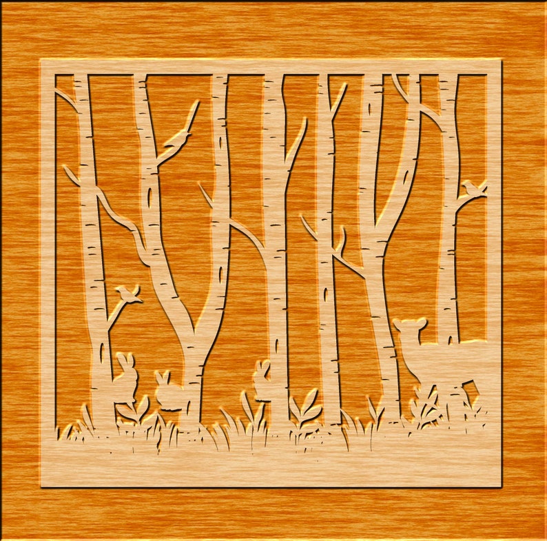Birch Tree Panels, Wall Panels, Room Decor, Tree Patterns, Laser, CNC ...