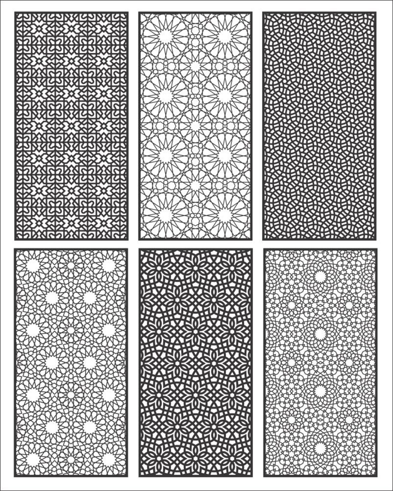 6 Arabic Room Divider Set 9 Privacy Screen Decorative - Etsy