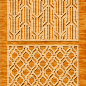6 Geometric Pattern, Set #4 Decorative Panel, Privacy Screen, Stencil ...
