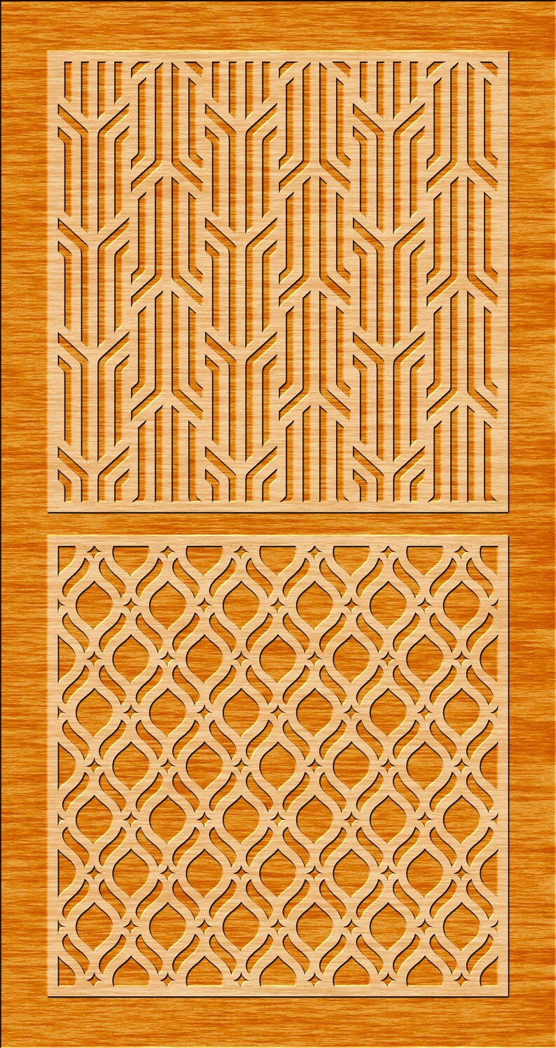 6 Geometric Pattern Set 4 Decorative Panel Privacy Screen - Etsy