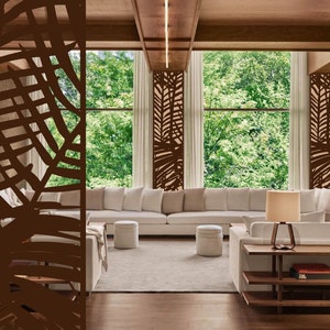 Leaf Room Divider, Privacy Screen, Decorative Panel, Stencil, Laser ...