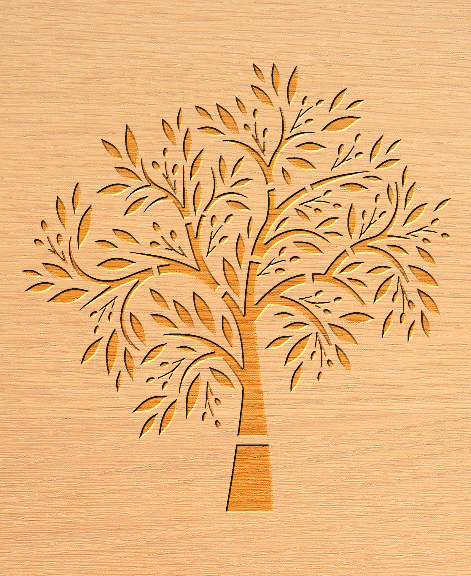 7 Tree Stencil, Wall Decal, Patterns, Laser, CNC Router, Stencil ...
