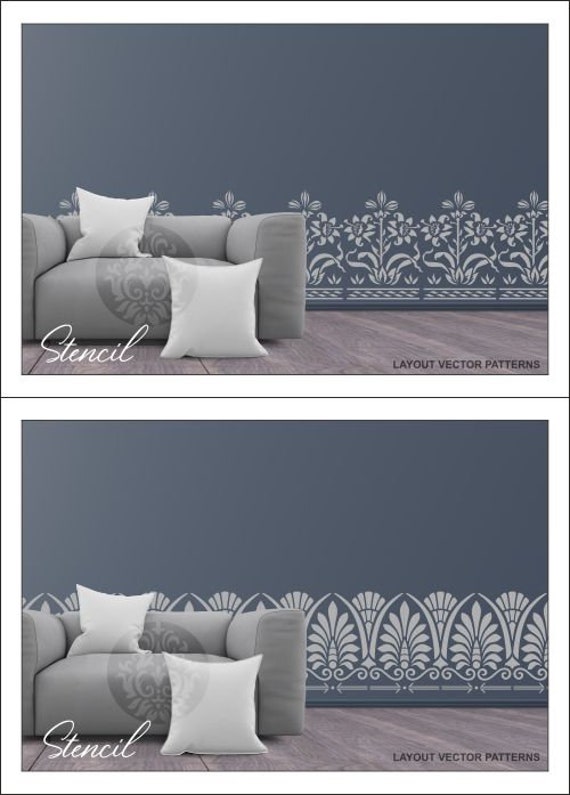 Craft Supplies & Tools Stencils & Templates Separator Wall Stencil Cnc ...