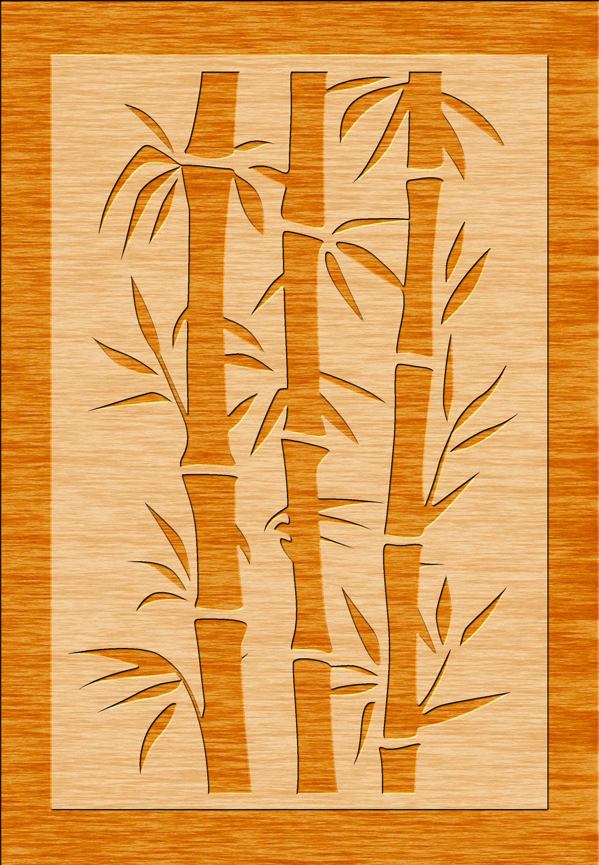 Bamboo Tree Panels Wall Panel Stencil Room Decor Tree - Etsy