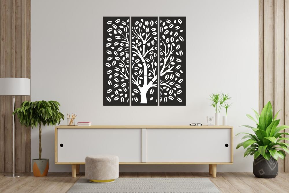 Tree Panels Wall Panels Room Decor Tree Patterns Laser - Etsy