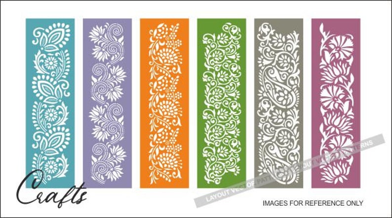 6 Floral Border Designs Extendable Borders Boundary - Etsy