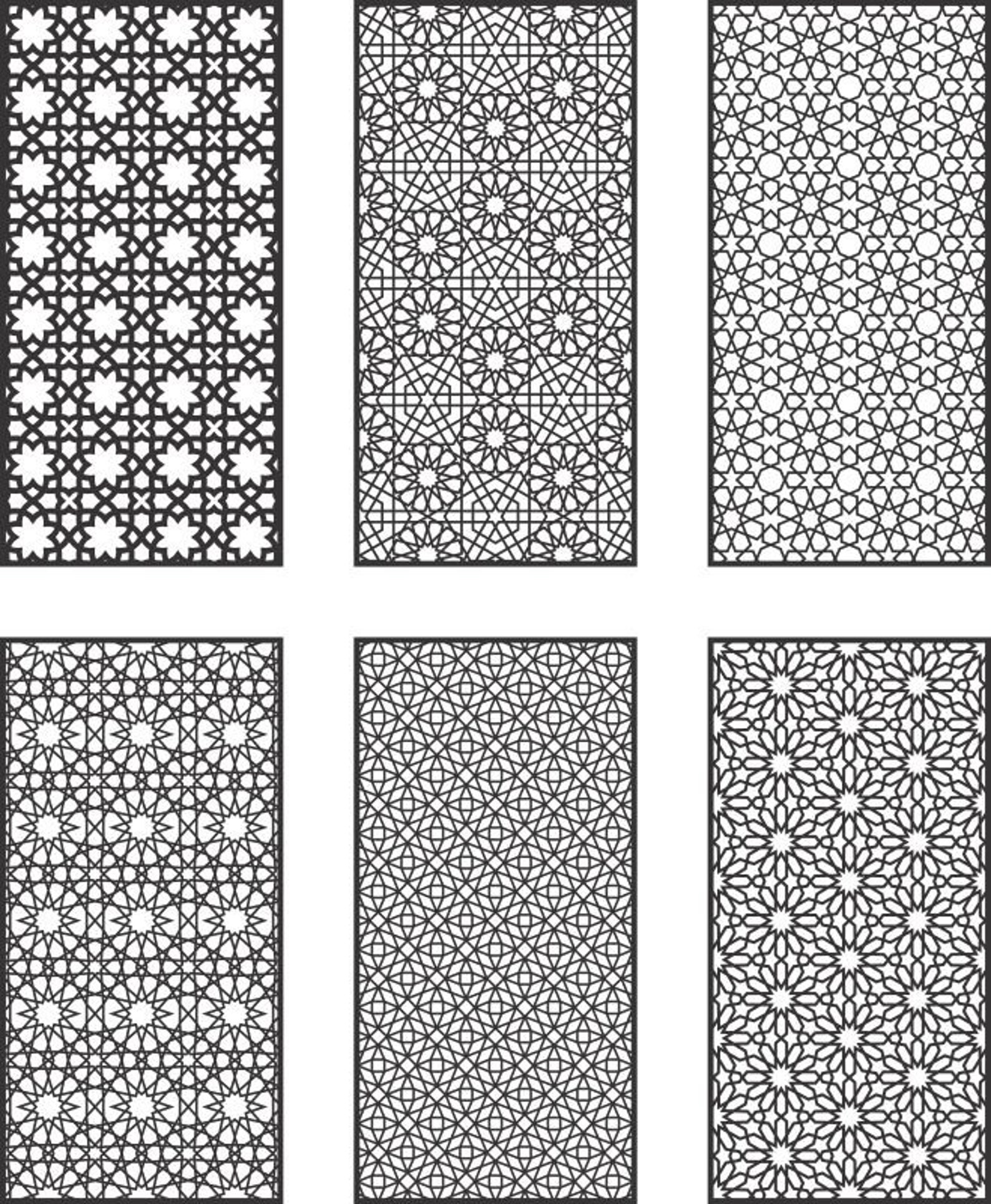 6 Arabic Room Divider, Privacy Screen, Partition, Set# 3 Wall Hanging ...