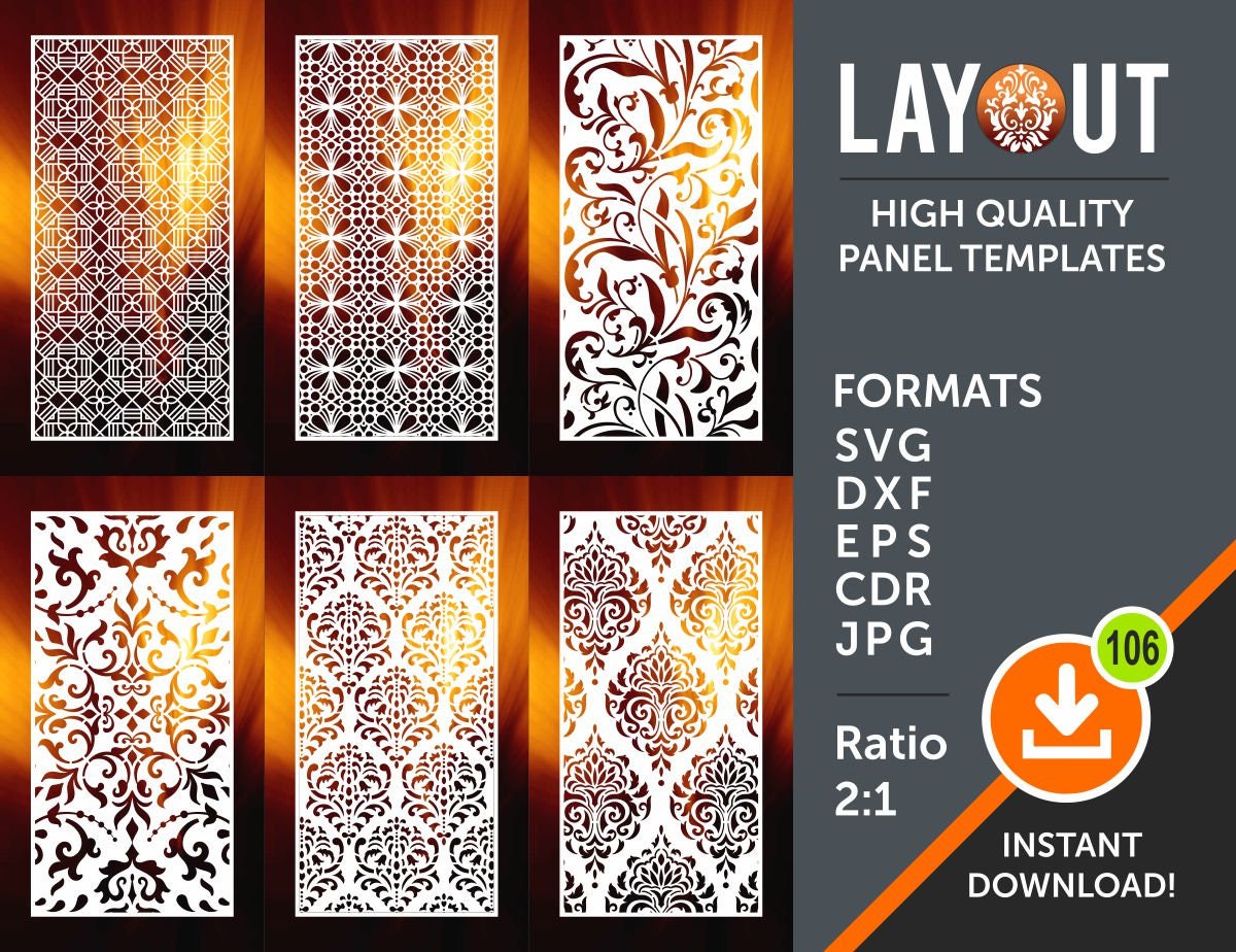 Room Divider Privacy Screen Decorative Panel Stencil Wall | Etsy