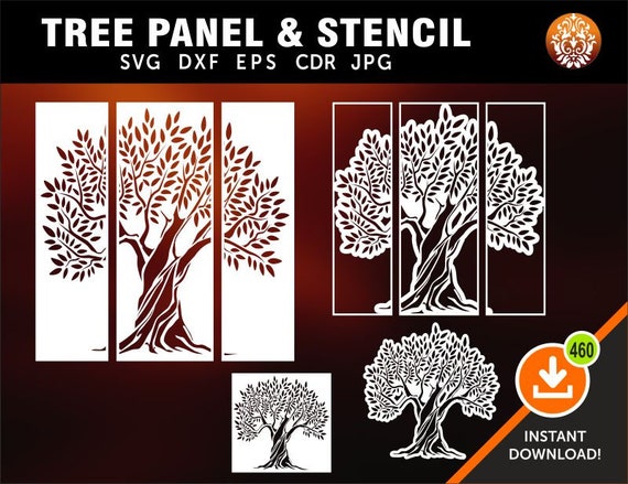 Tree Panel Stencil Wall Decor Room Divider Screen Laser - Etsy