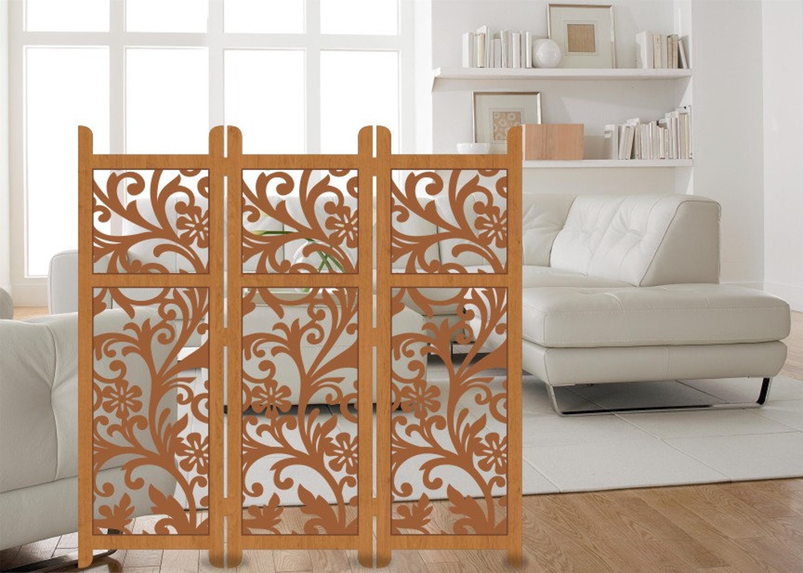 Floral Room Divider Decorative Panel Wall Hanging Privacy - Etsy