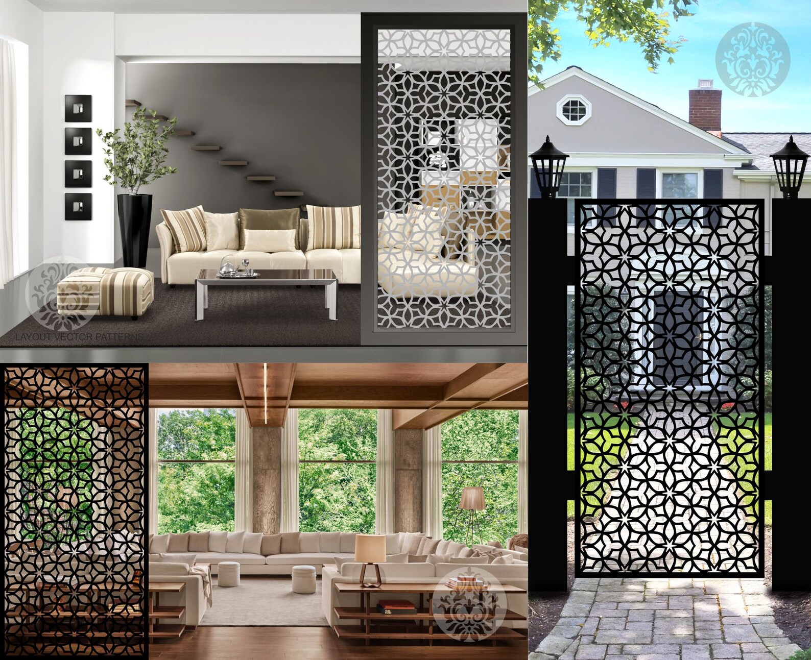 Room Divider, Gate, Grill, Wall Hanging, Privacy Screen, Stencil, Laser ...