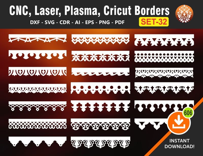 20 Seamless Border Temple Border Set 32 Paper Cutting - Etsy