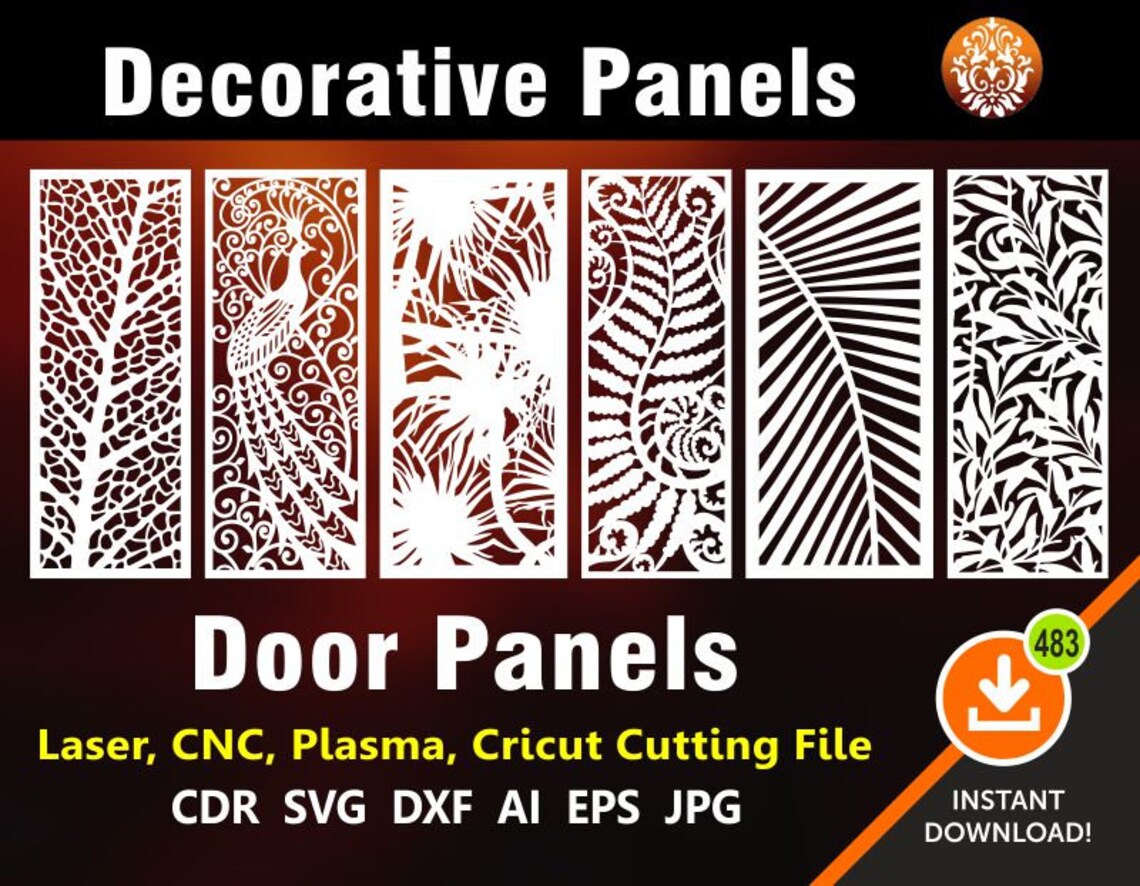 6 Door Panels Room Divider Privacy Screen Wall Hanging | Etsy