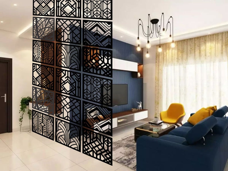 100 Square Panels | Decorative Patterns | Hanging Room Divider ...