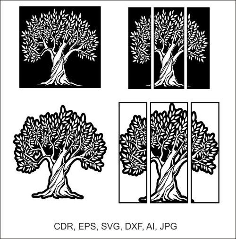 Tree Panel Stencil Wall Decor Room Divider Screen Laser - Etsy