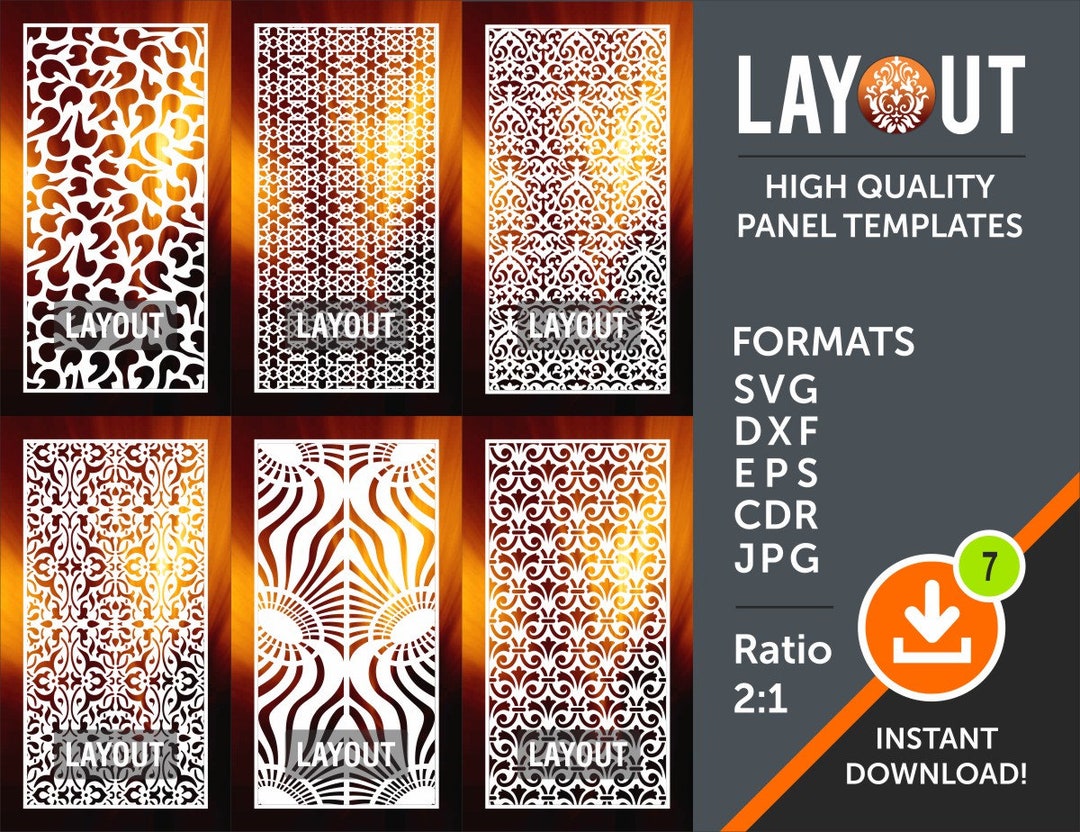 Room Divider, Pattern Panel, Stencil Templates | Dxf, Svg, Jpg, Cdr ...
