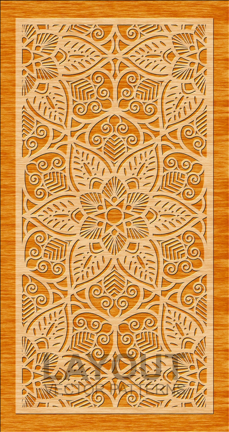 Ornamental Mandala Gate Grill Door Room Divider Laser - Etsy