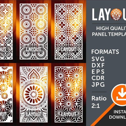 Pattern Panel Wall Panel Garden Wall Room Divider SVG Dxf - Etsy