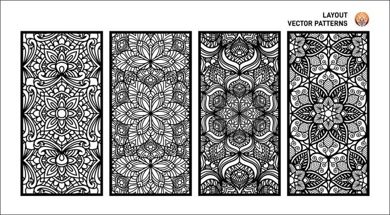 Ornamental Mandala Gate Grill Door Room Divider Laser - Etsy