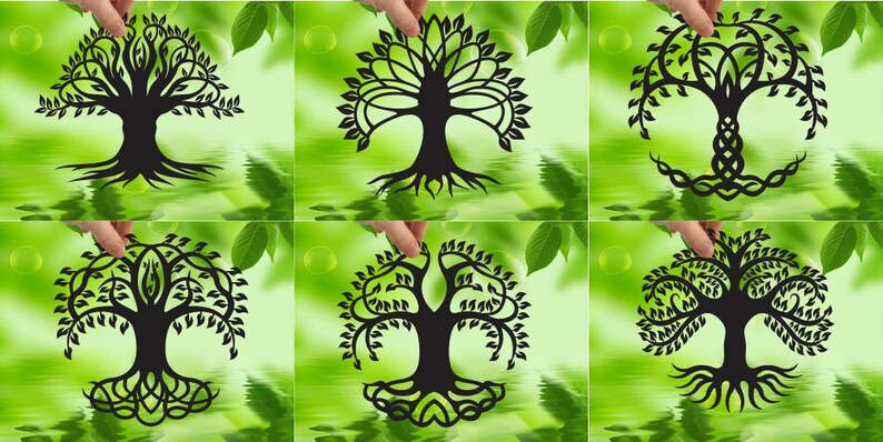33 Tree of Life Single Cutting Piece Designs, Celtic Wall Panel, Wall ...