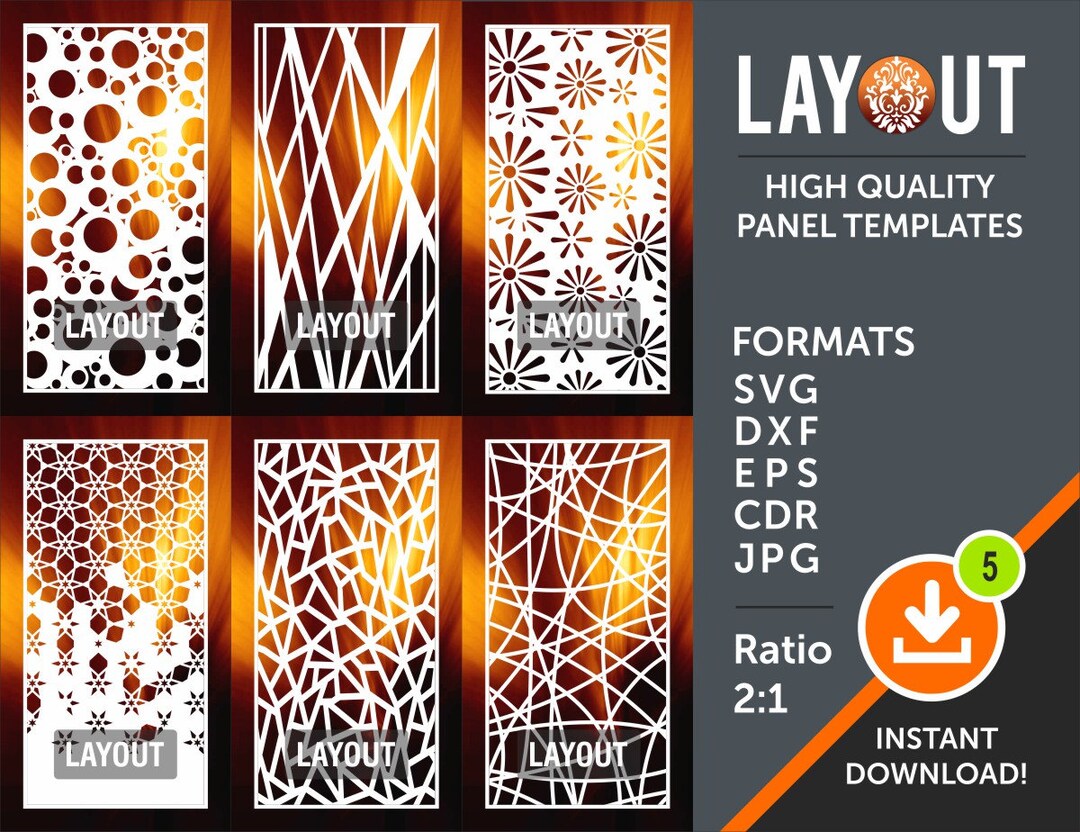 Pattern Panel, Stencil Templates | Dxf, Svg, Jpg, Cdr, Eps Vector ...