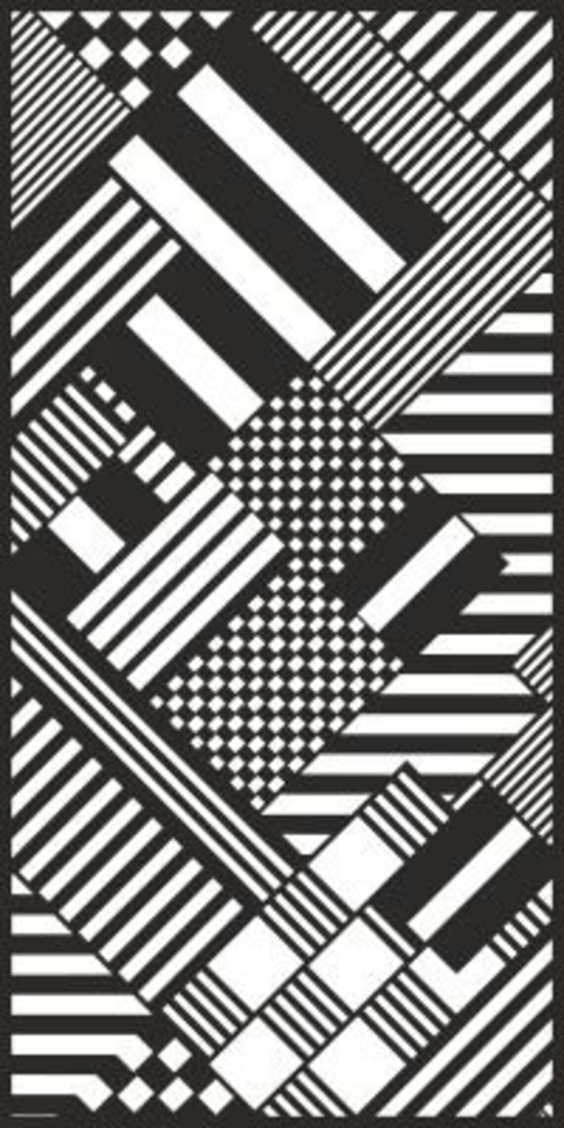 Optical Illusion Room Divider, Decorative Panel, Wall Hanging, Stencil ...