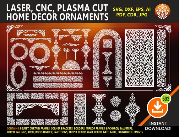 Home Decor Interior Ornaments Furniture Elements Corners | Etsy