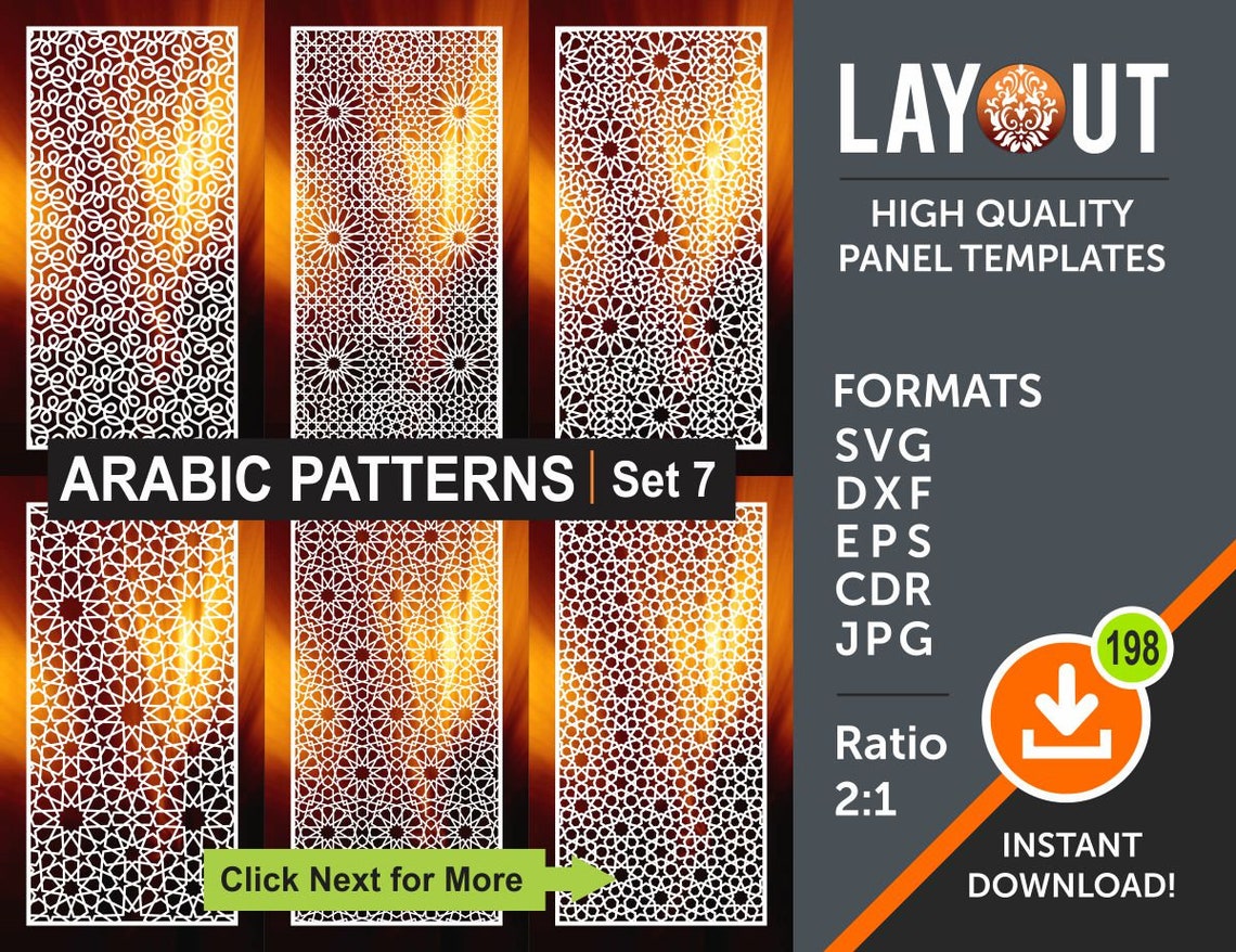 6 Arabic Room Divider Set 7 Privacy Screen Decorative | Etsy