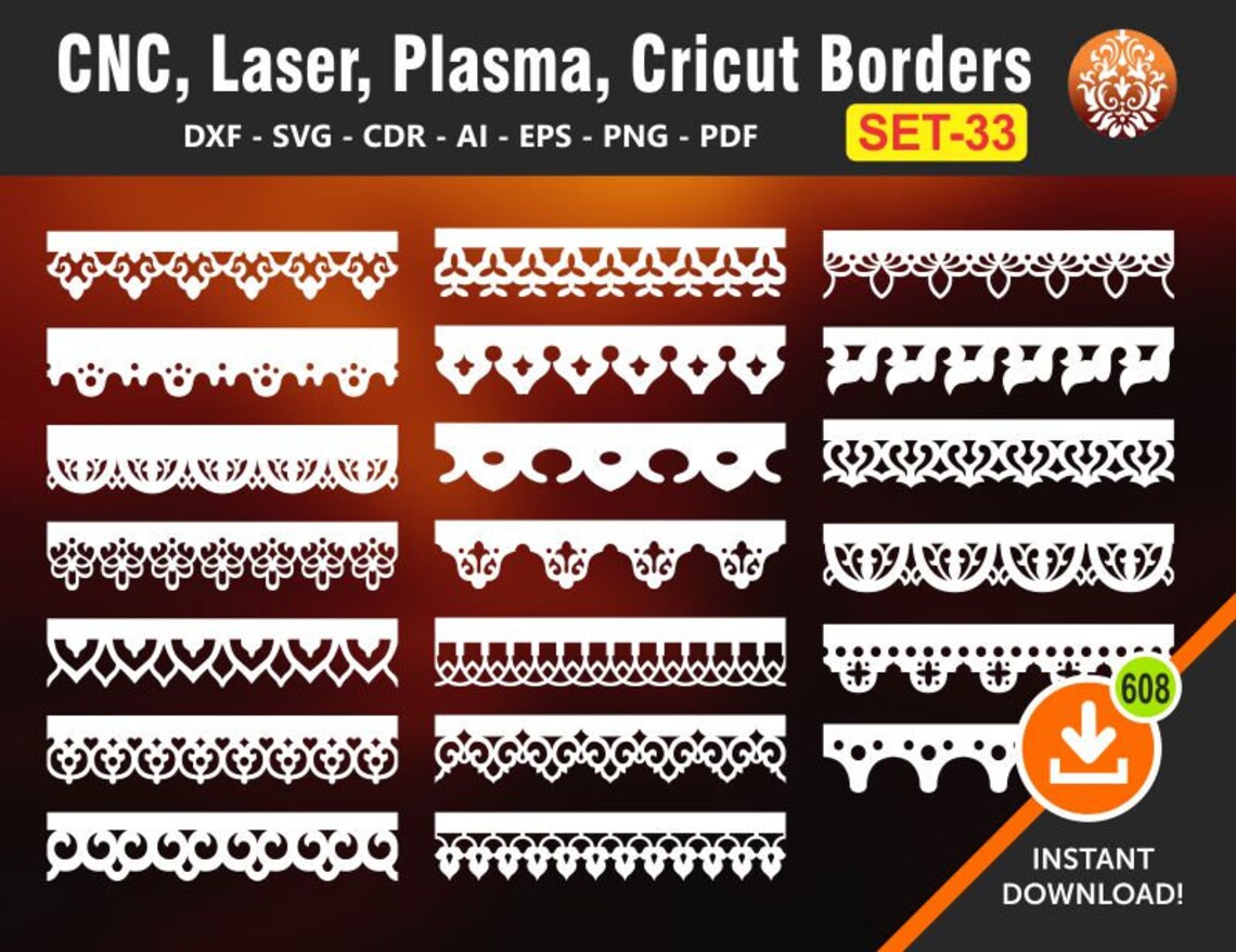 20 Seamless Border Temple Border Paper Cutting Border - Etsy