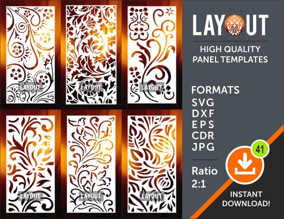 Room Divider Privacy Screen Decorative Panel Stencil Wall | Etsy