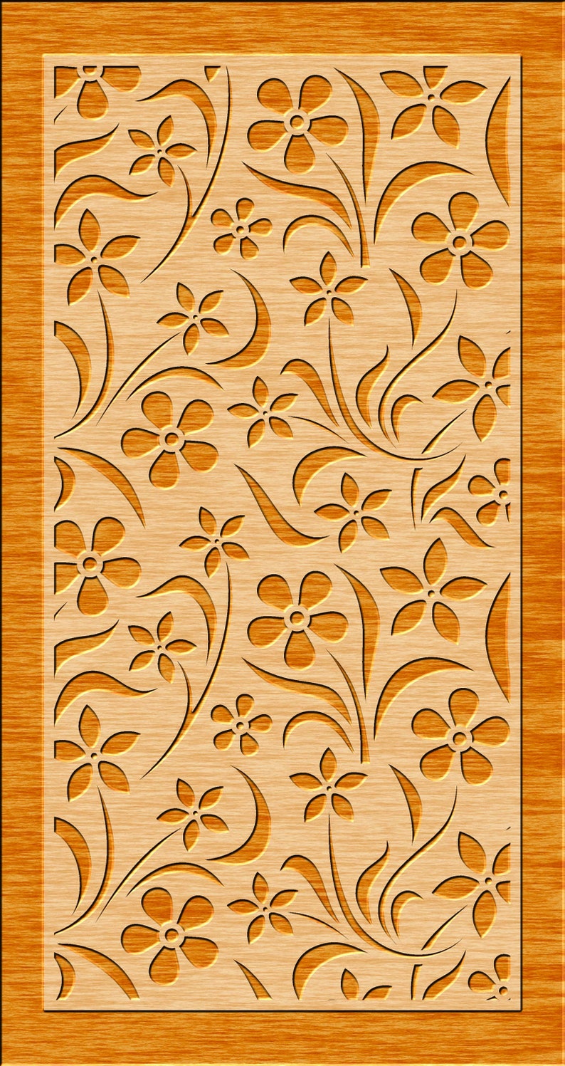 Panel Divisor de sala floral Pantalla Particiones Colgante - Etsy México