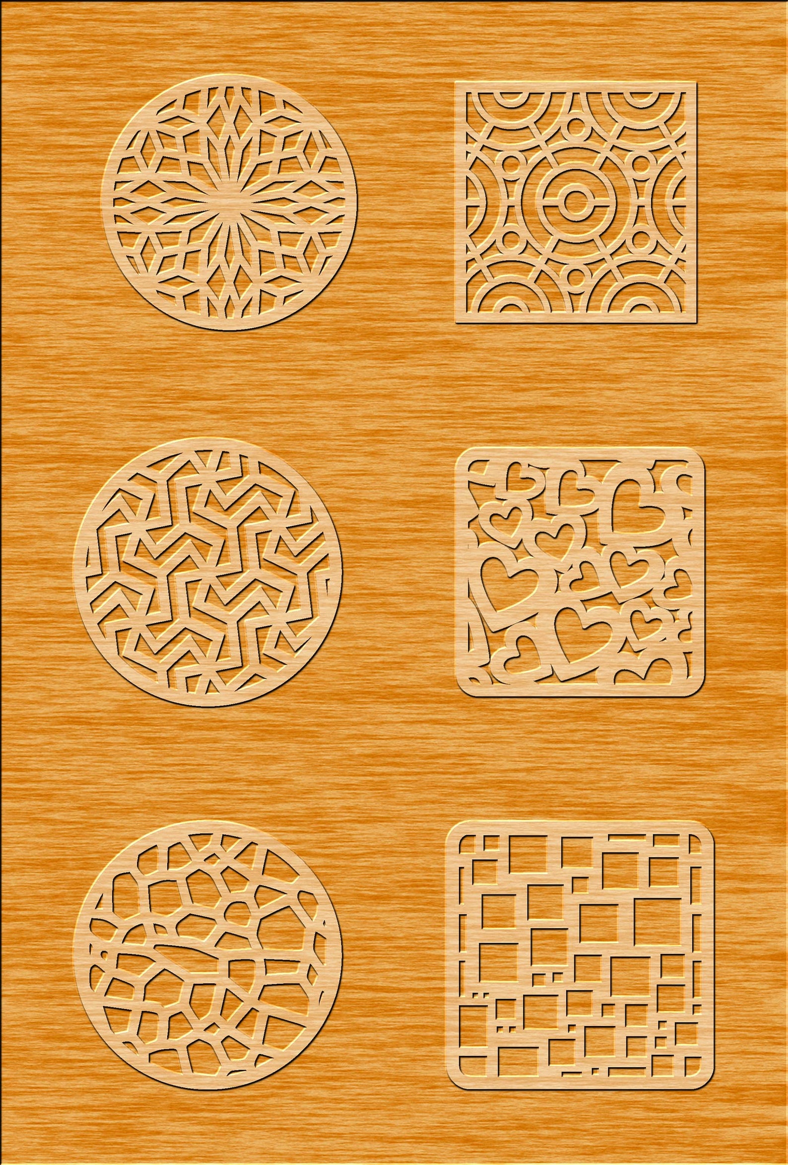 30 Coaster Set Different Shapes High Quality Laser Plasma - Etsy