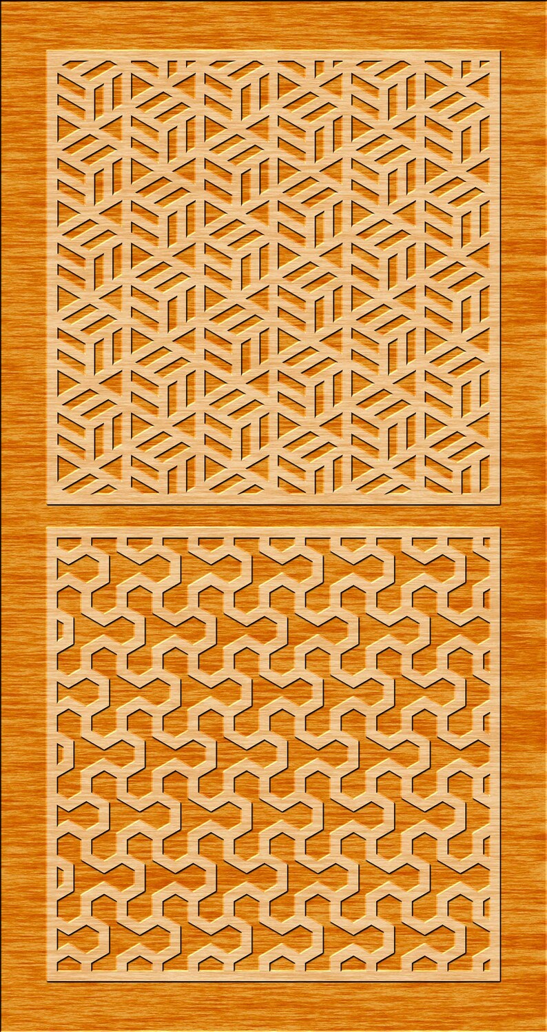 6 Geometric Pattern Set 5 Decorative Panel Privacy Screen - Etsy