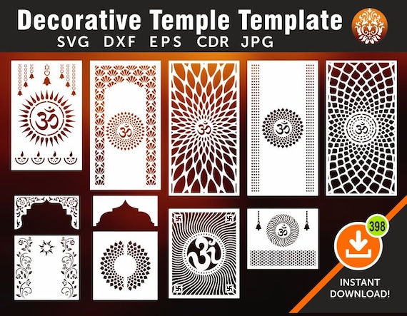 11 Temple Template Wall Hanging Partitions Screen Stencil | Etsy India