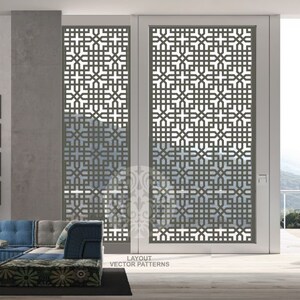 6 Arabic Room Divider, Set # 14 Privacy Screen, Muslim Pattern, Laser ...