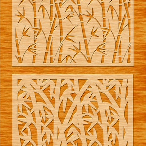 Bamboo Tree Panels, Wall Panel Stencil, Room Decor, Tree Patterns ...