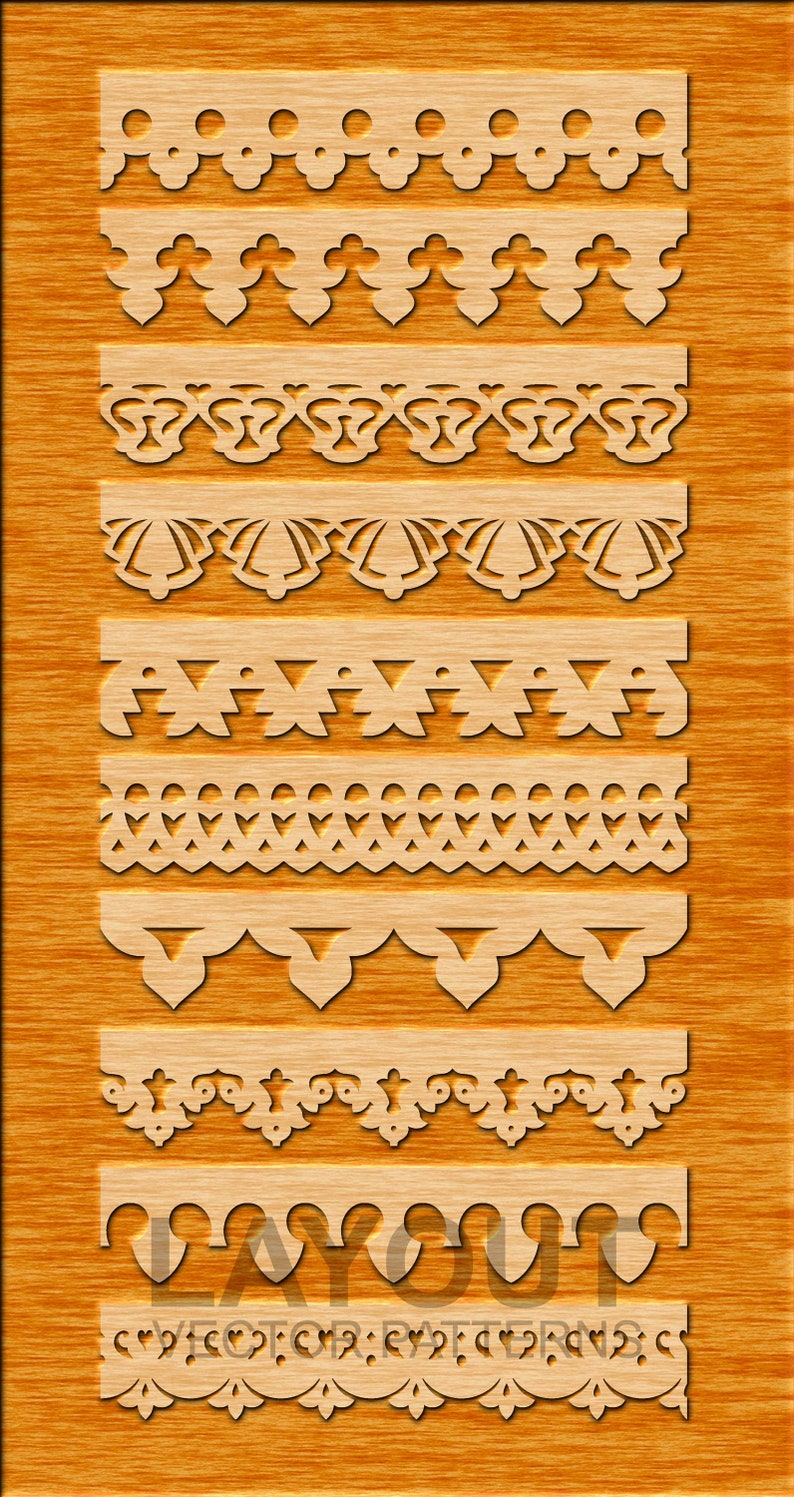 20 Seamless Border Temple Border Set 32 Paper Cutting - Etsy