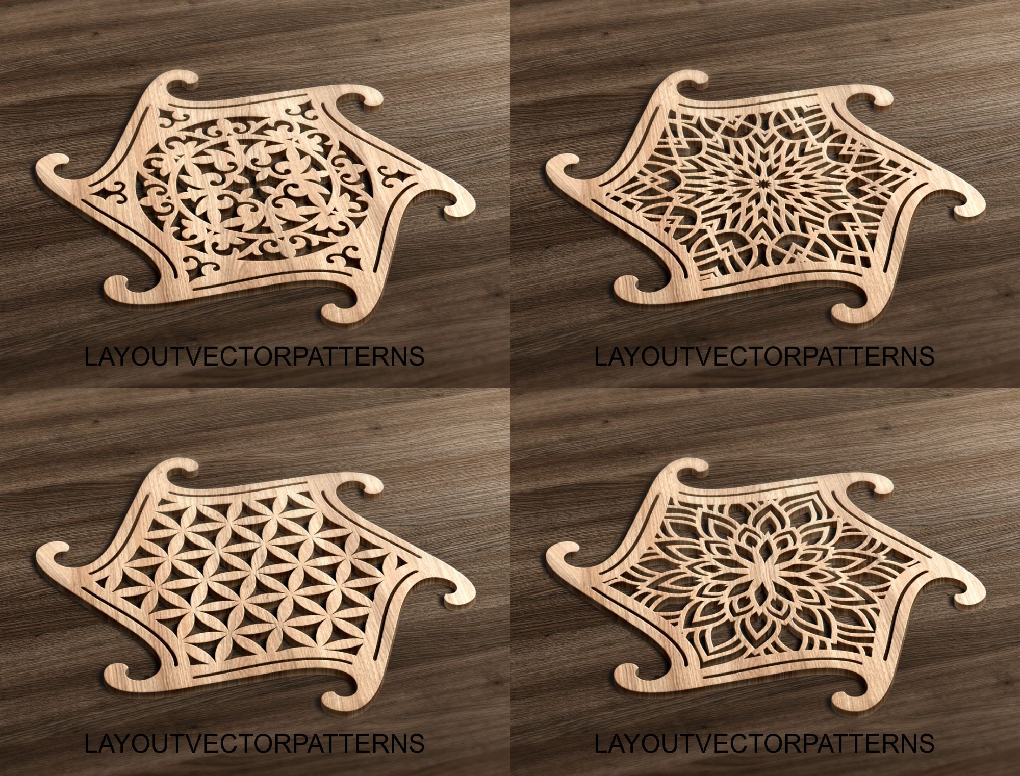 13 Coasters / Volume # 6 / Puzzle Wood, Metal, Wall Decor, Trivet | CNC ...