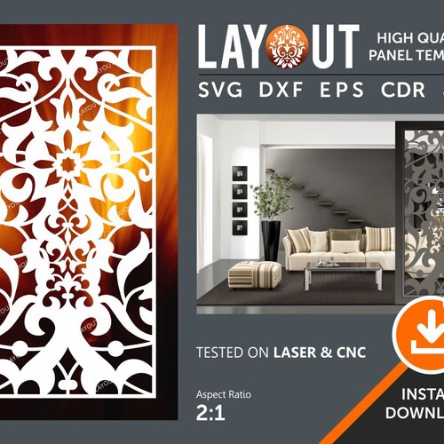 Room Divider Panel Screen Partitions Wall Hanging Laser - Etsy