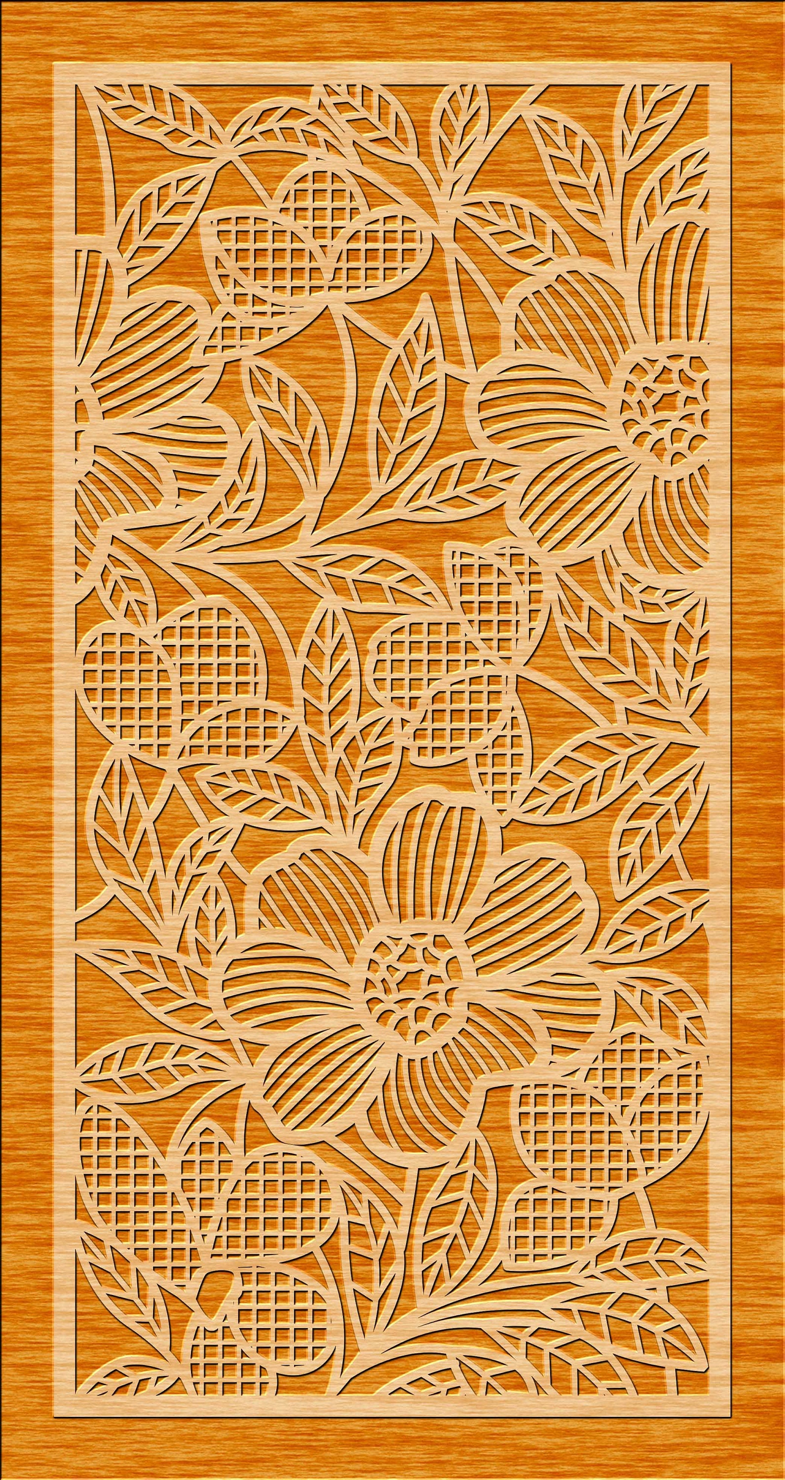 Leaf Panel Pattern Decorative Room Divider Wall Hanging | Etsy