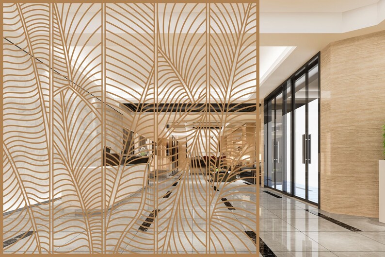 Abstract Line Pattern, Wave, Panels, Stencil, Wall Hanging, Room ...