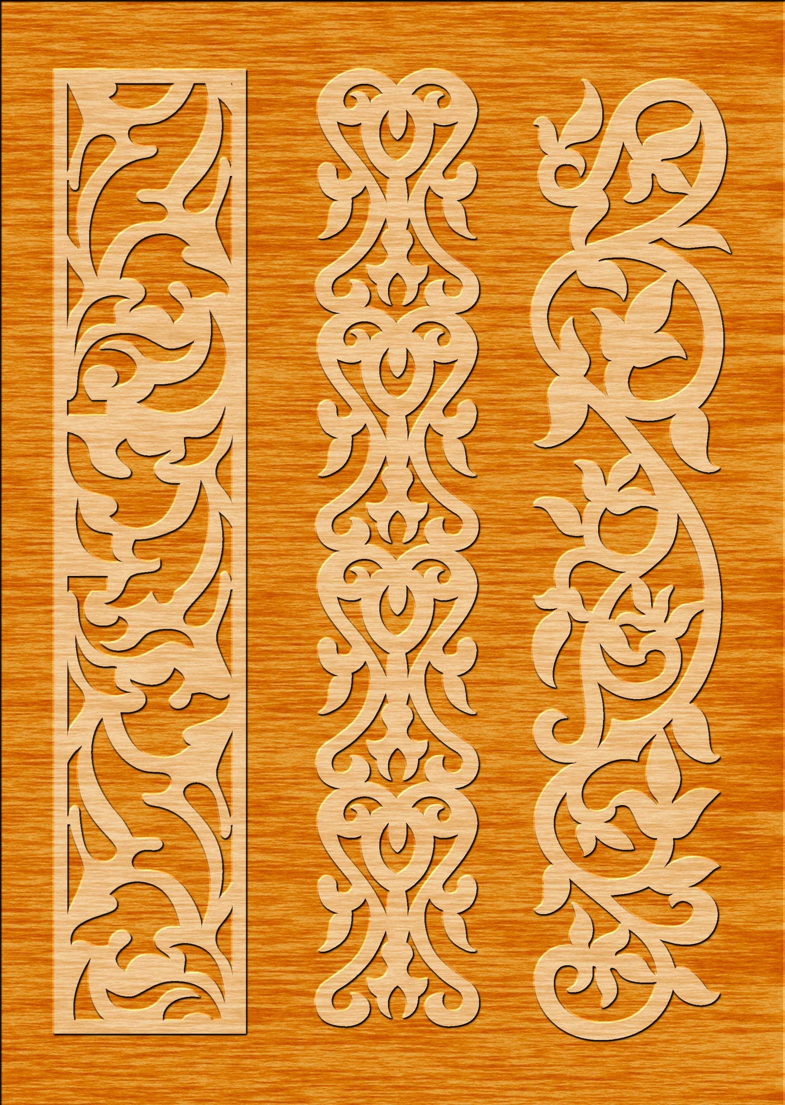 7 Seamless Border Designs Wall Decor Panel & Stencil - Etsy