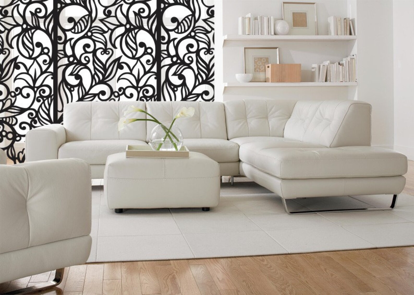 Floral Room Divider Decorative Panel Wall Hanging Privacy | Etsy