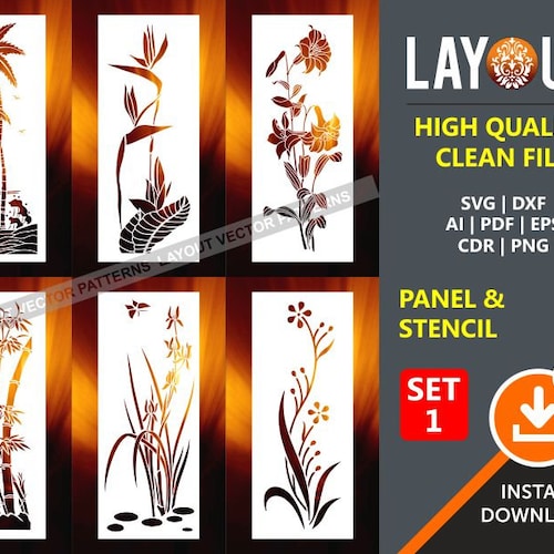 Svg Flower Decorative Wall Panel Screen Partitions Cricut - Etsy