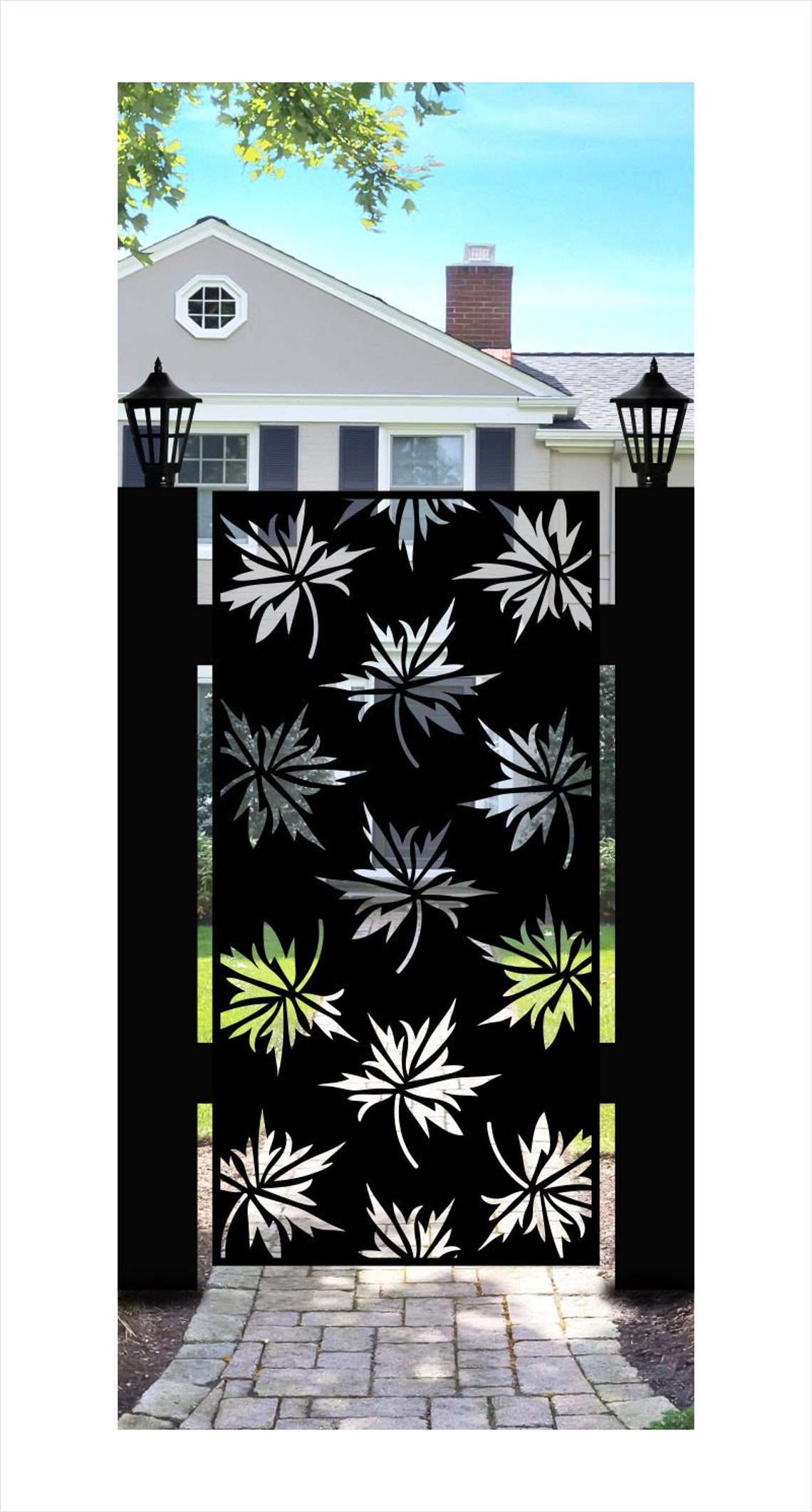 Leaf Room Divider Gate Grill Panel Wall Hanging Privacy - Etsy