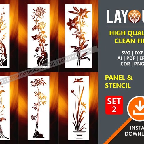 Svg Flower Decorative Wall Panel Screen Partitions Cricut - Etsy